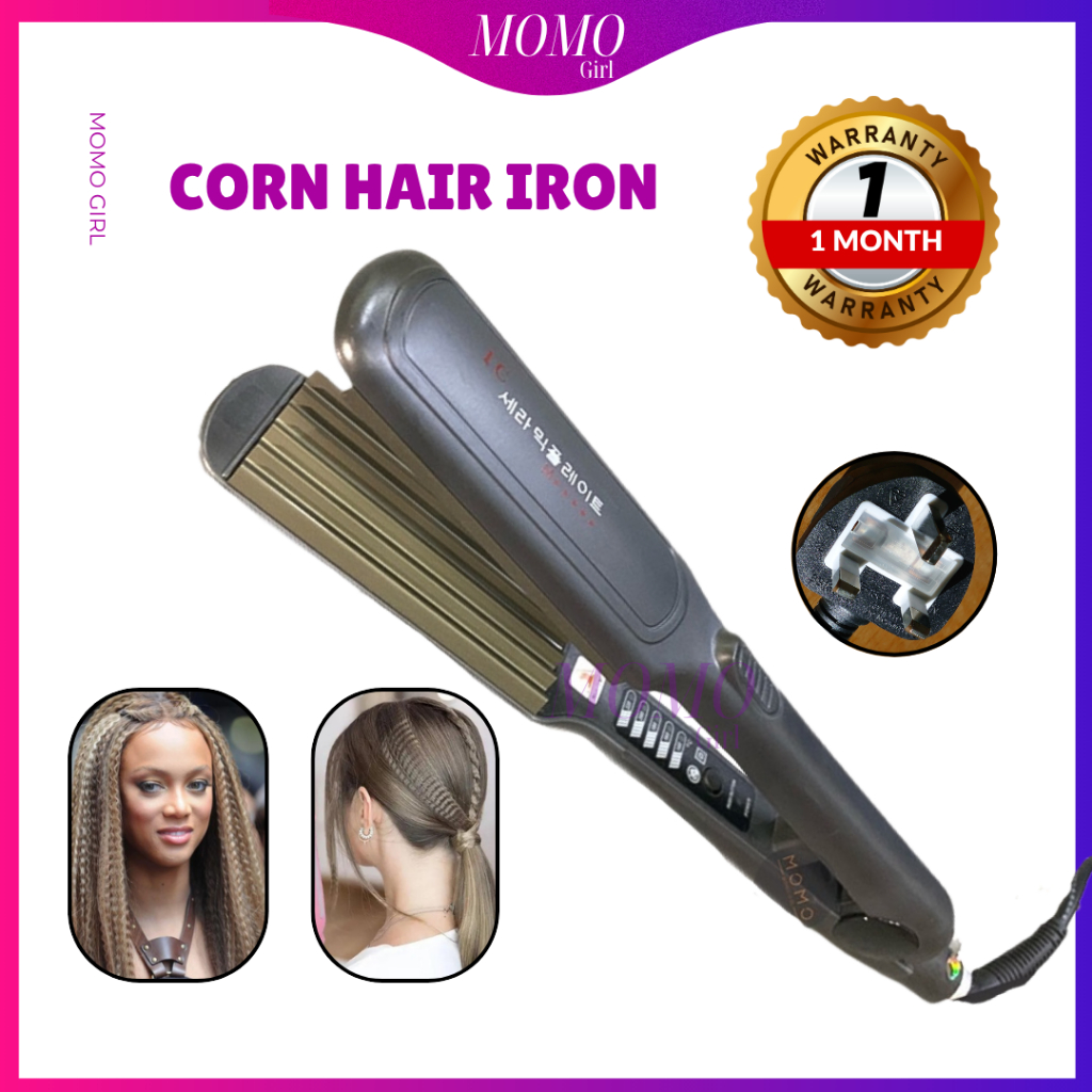 Hair Iron Corn Hair Straigtener Salon Barber Volume Korea Design Zig ...
