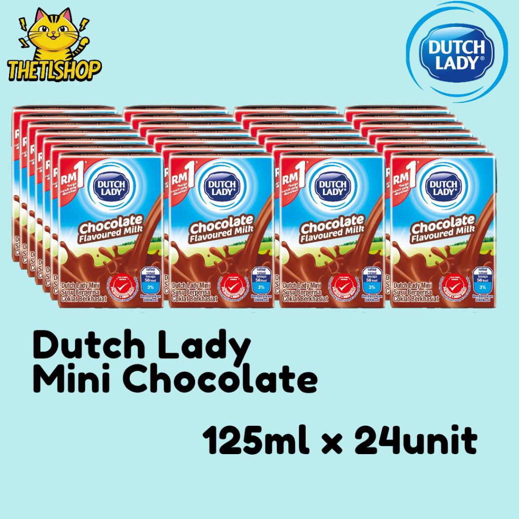 Dutch Lady Chocolate Milk 125ml x 24unit | Shopee Singapore