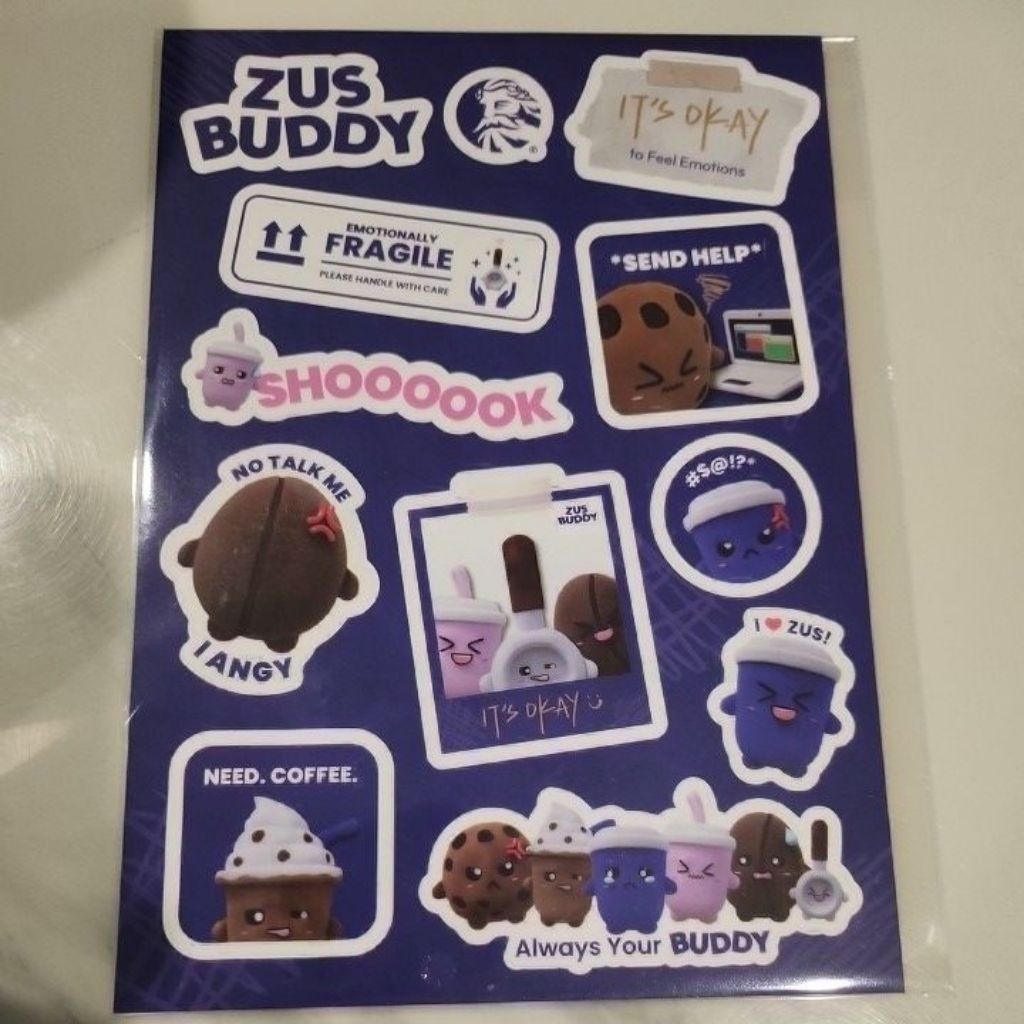 Zus Coffee/Chagee/Beutea &Multiple Brands Stickers (Authentic) | Shopee ...