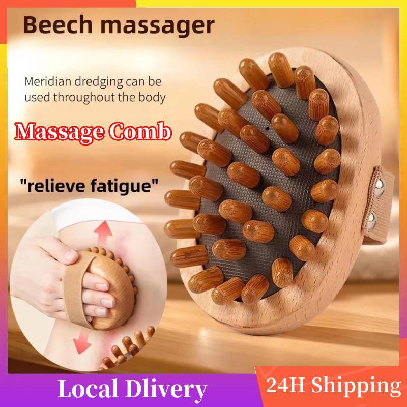 Massage Comb Wood Meridian Massage Machine Comb Scalp Scalp Body Care ...