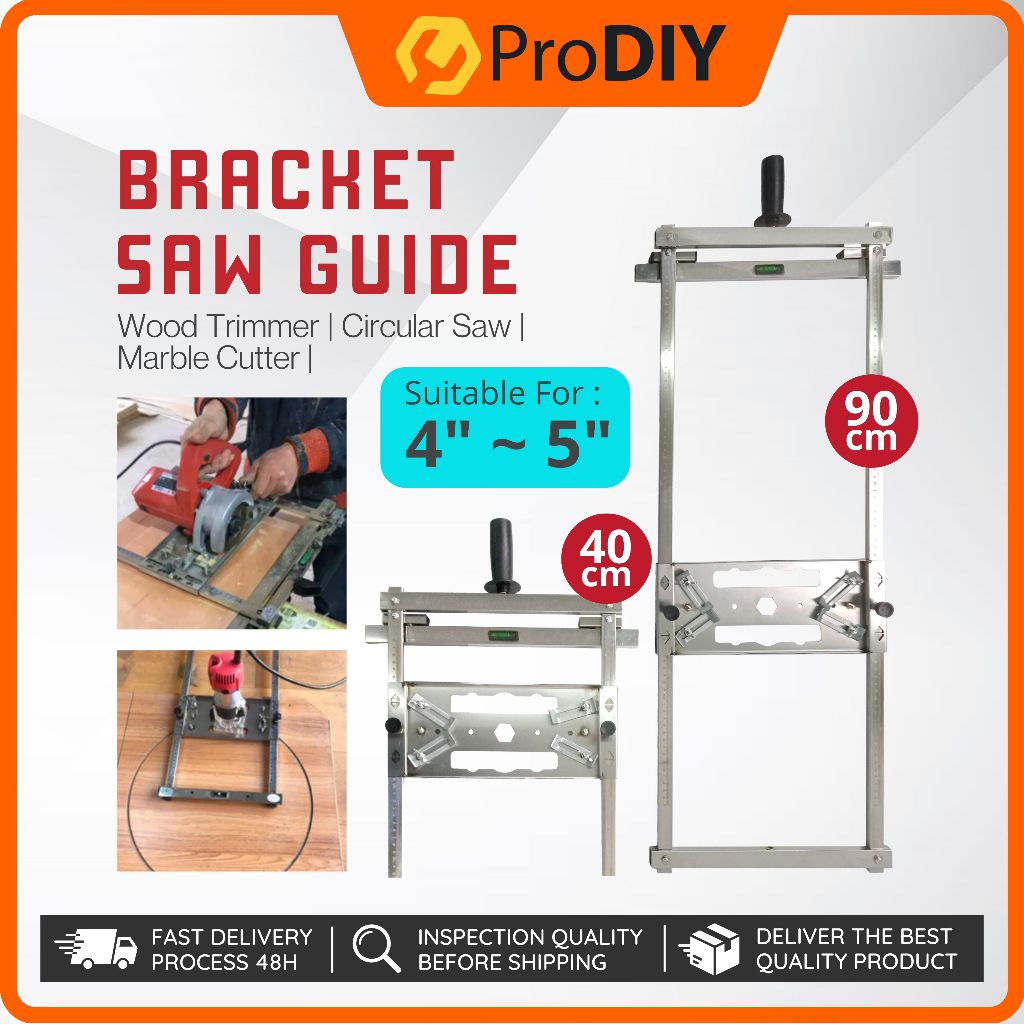 PRODIY 4" / 5" Diamond Circular Saw Bracket Saw Wood Trimmer Guide Rail ...