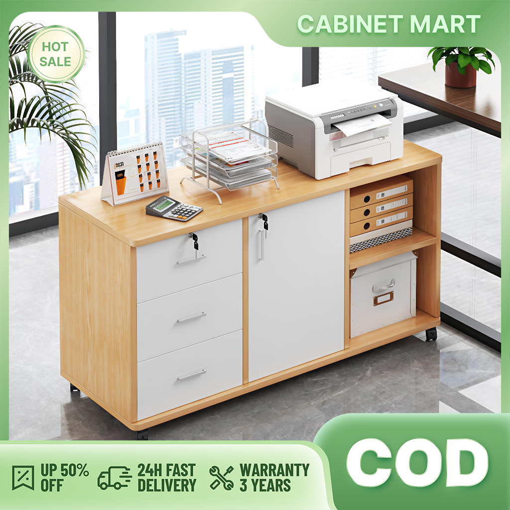 Almari Fail Kabinet Loker Office File Cabinet With Lock Wooden Filing ...