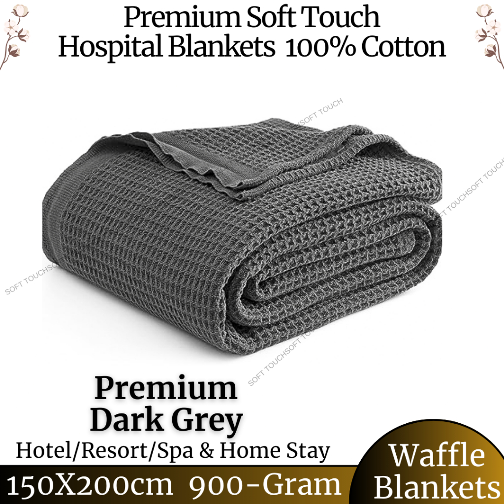 Premium Blanket Hospital Selimut thermal blanket waffle design 100% ...