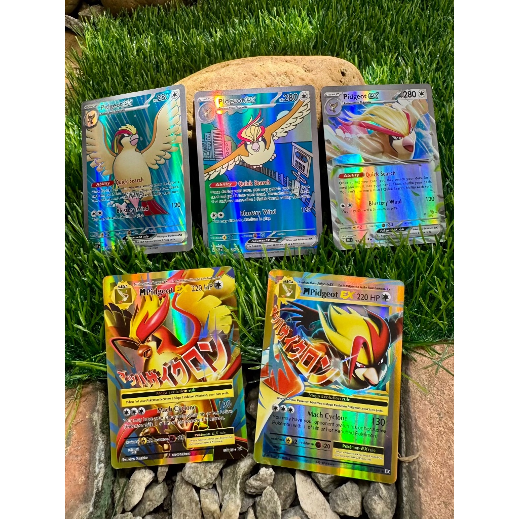 5× Same Pokémon Replica Cards – EX / GX / MEGA / VMAX / Full Art – With ...