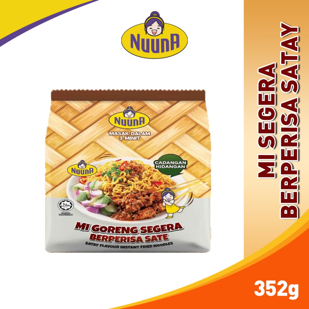 Nuuna Instant Noodles with Satay Flavor 352g | Shopee Singapore