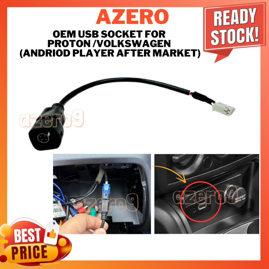 Oem USB socket For Proton /Volkswagen (Andriod Player After Market ...