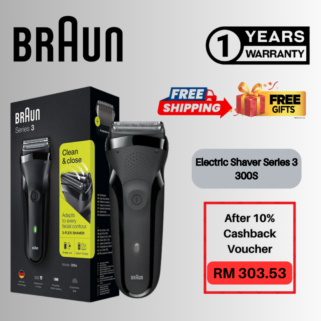 BRAUN Shaver Series 3 300S | Shopee Singapore