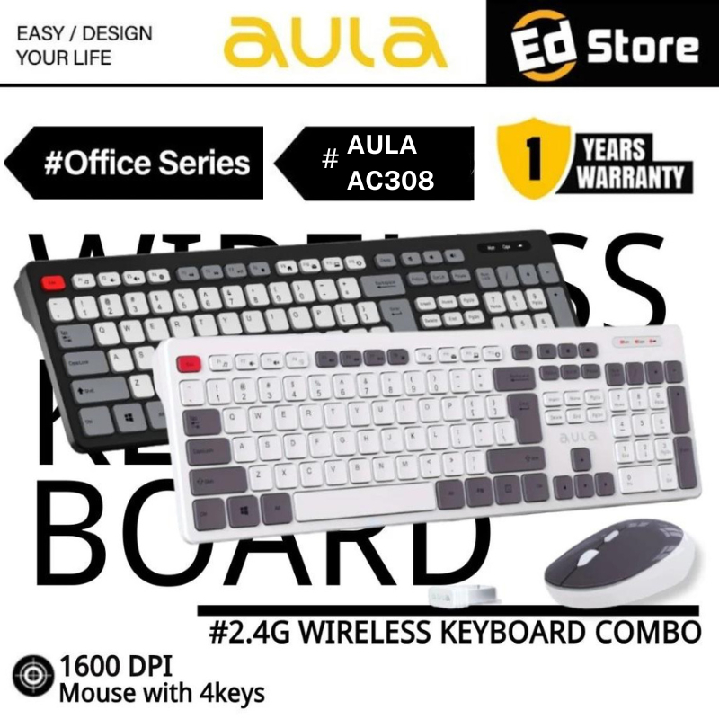 AULA AC308 Wireless Keyboard Mouse Set / AULA AC208 3 in 1 Keyboard and ...