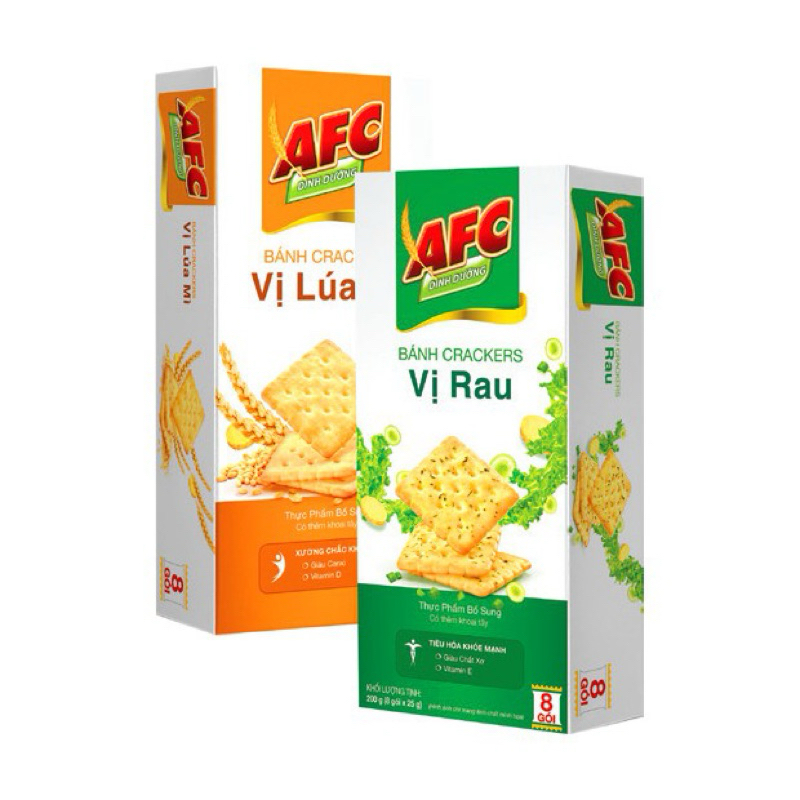 AFC 2 Vi Cracker - Vegetable / Flavor Crunchy Crackers 200g | Shopee ...