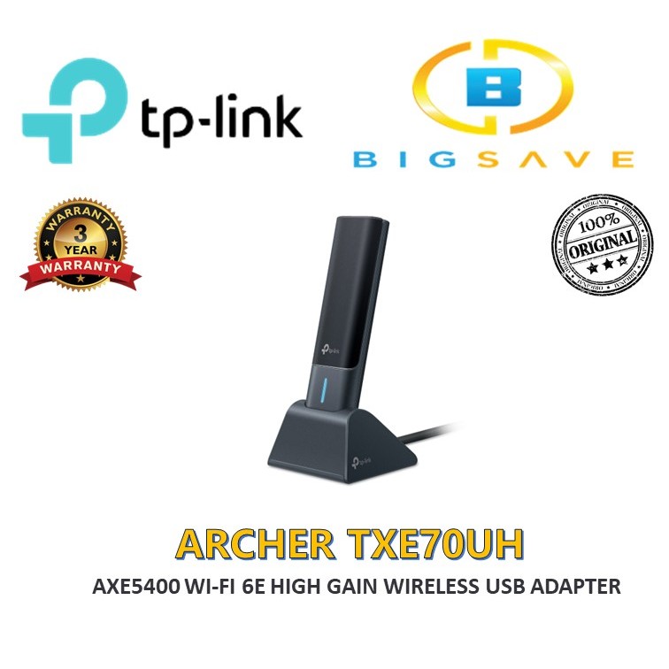 TP-LINK ARCHER TXE70UH AXE5400 WI-FI 6E HIGH GAIN WIRELESS USB ADAPTER | Shopee Singapore