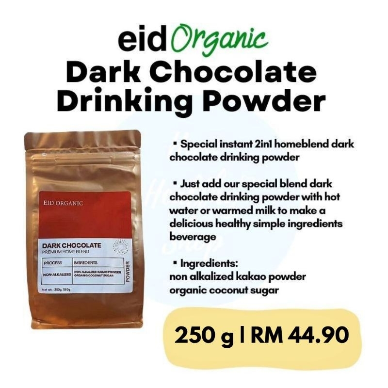 Eid Organic: Dark Chocolate Drinking Powder with Better Ingredients ...