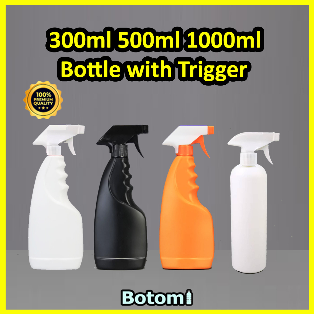 300ml 500ml Plastic Bottle with Trigger Sprayer Head Plastik Botol ...