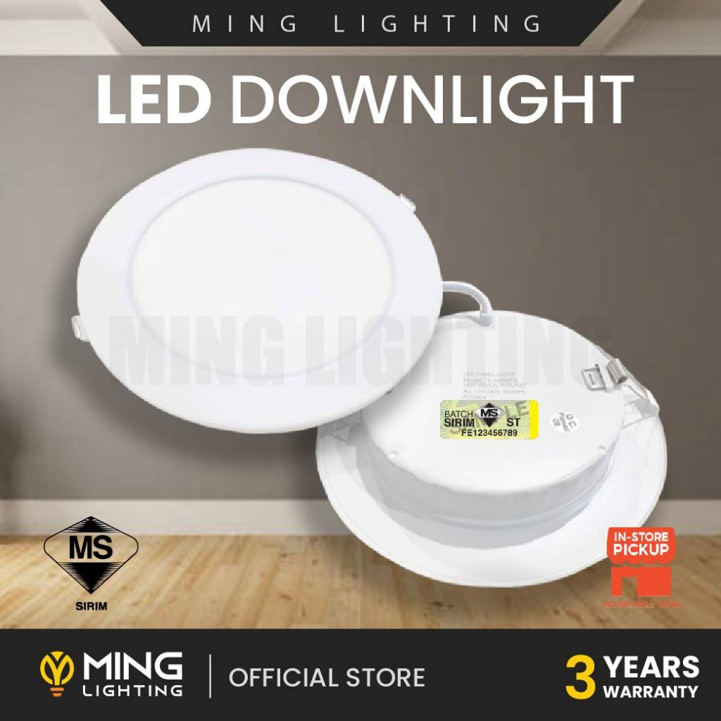LED Downlight 24W 18W 12W 9W Lampu Siling Rumah Round Down Light White ...
