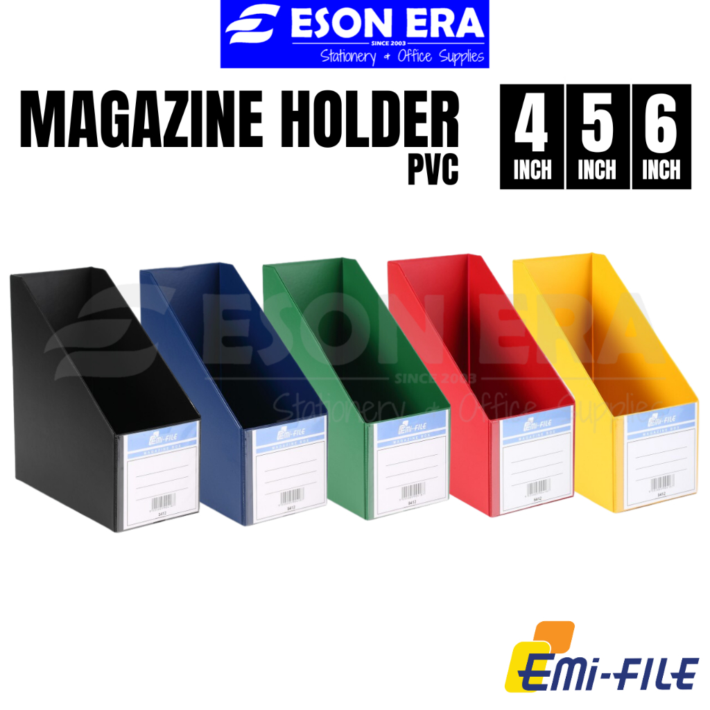 EMI Magazine Box File PVC 4/5/6 inch Magazine Holder Rak Buku | Shopee ...