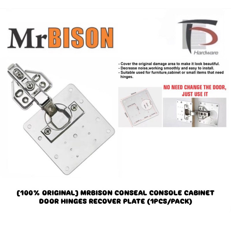 MRBISON CONSEAL CONSOLE CABINET DOOR HINGES RECOVER PLATE (1PCS/PACK ...