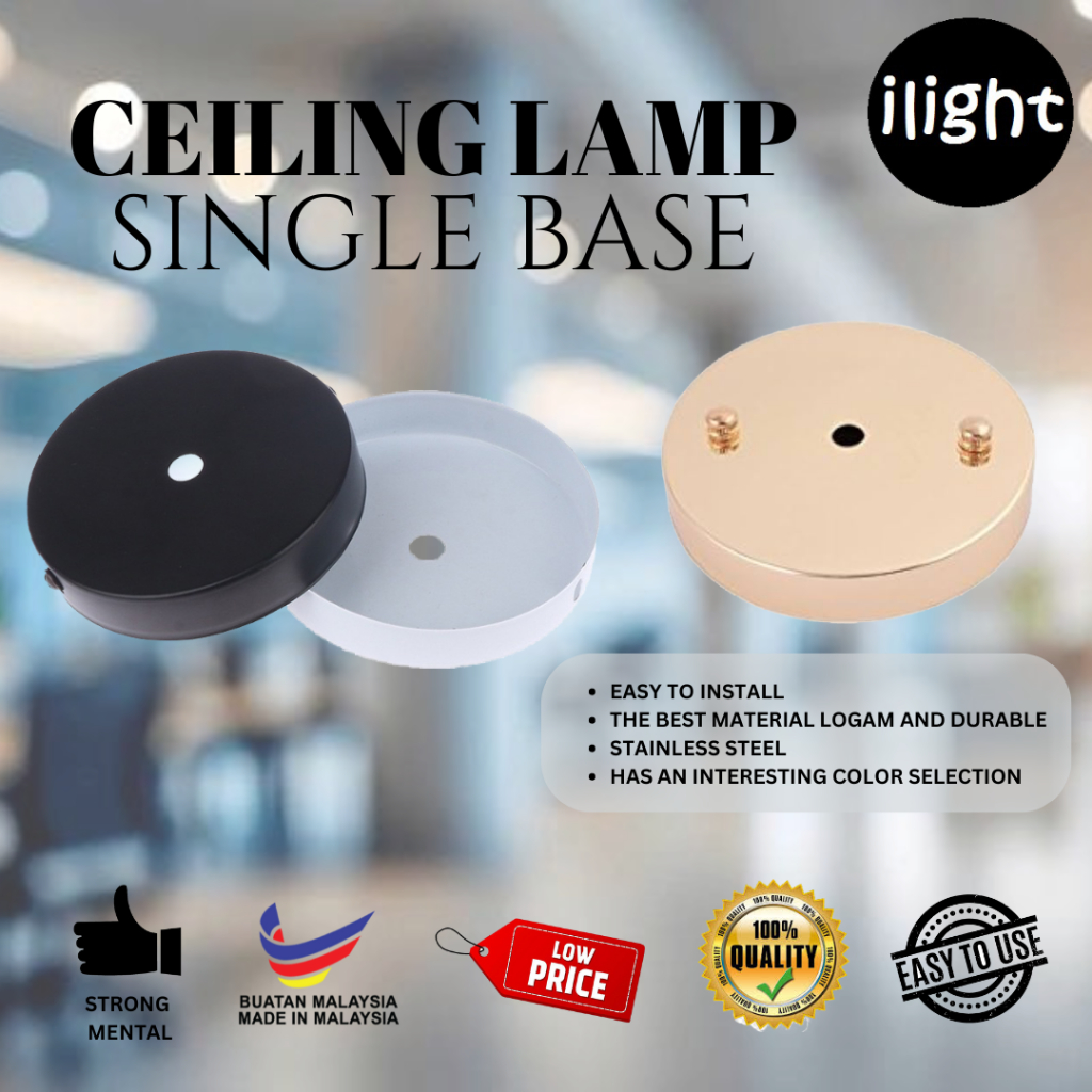 Ceiling Round Single Base Plate Metal Ceiling Bracket Single Pendant ...