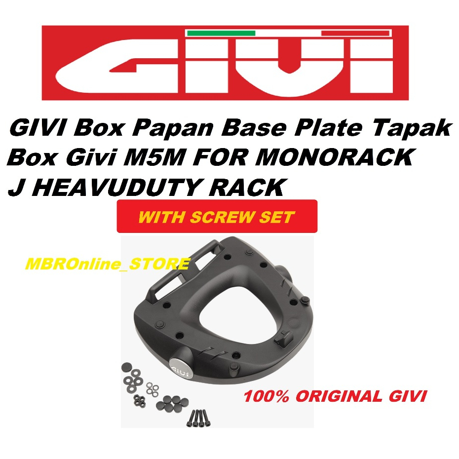 GIVI Box Papan Base Plate Tapak Box Givi M5M FOR MONORACK J HEAVUDUTY ...