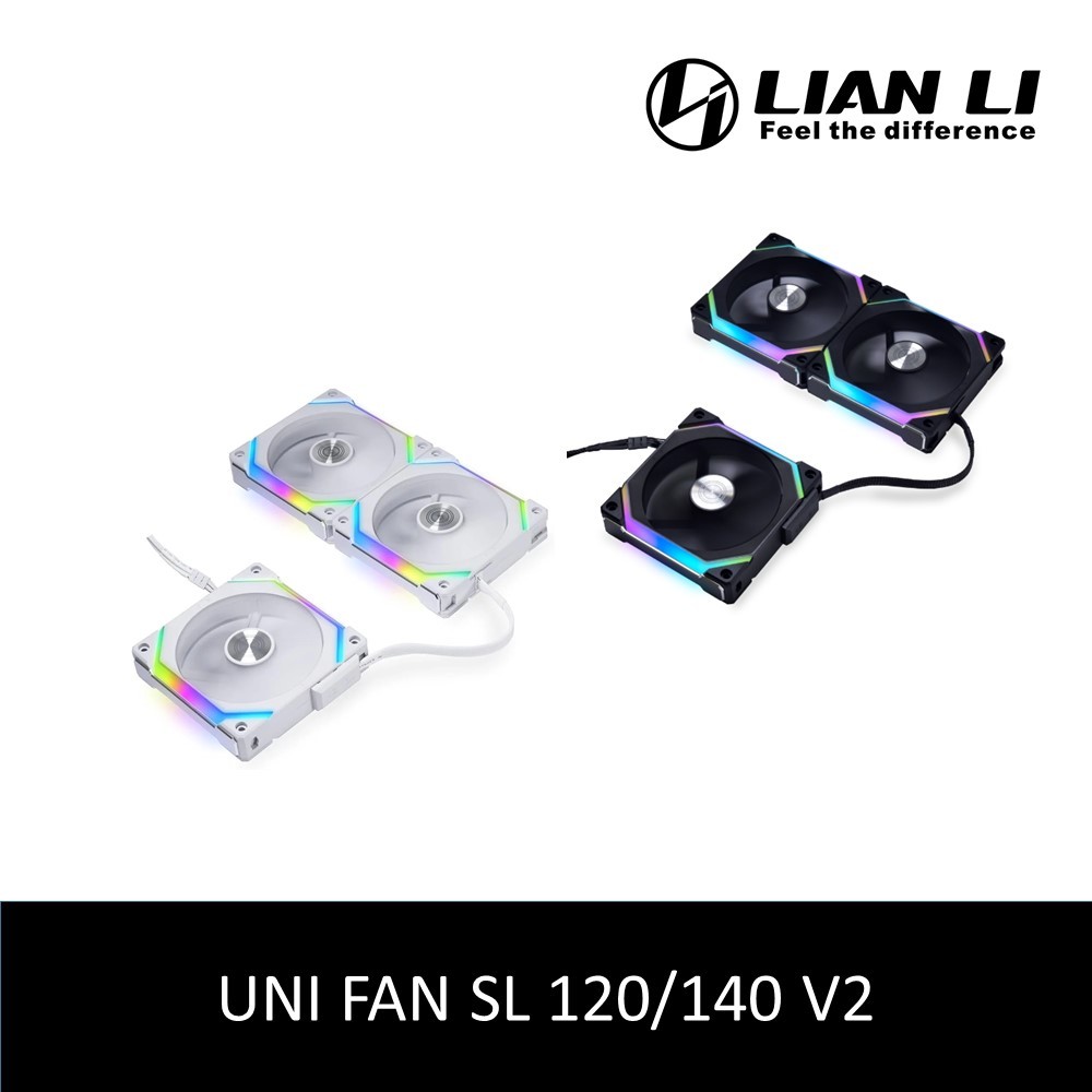 LIAN LI UNI FAN SL V2 DAISY CHAIN ARGB FAN ( BLACK / WHITE) | Shopee ...
