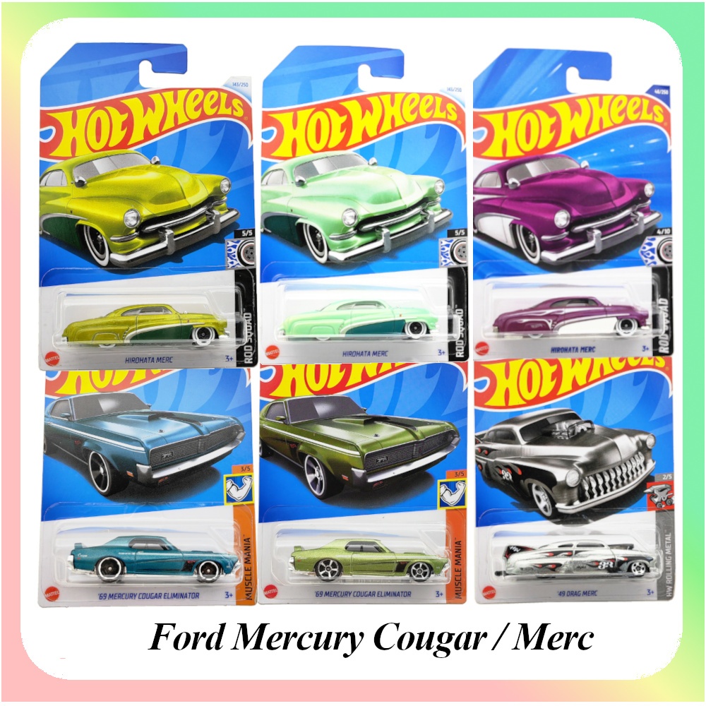 Hot Wheels Ford 1951 Mercury Club Coupe Hirohata Merc / 1949 Drag Merc ...