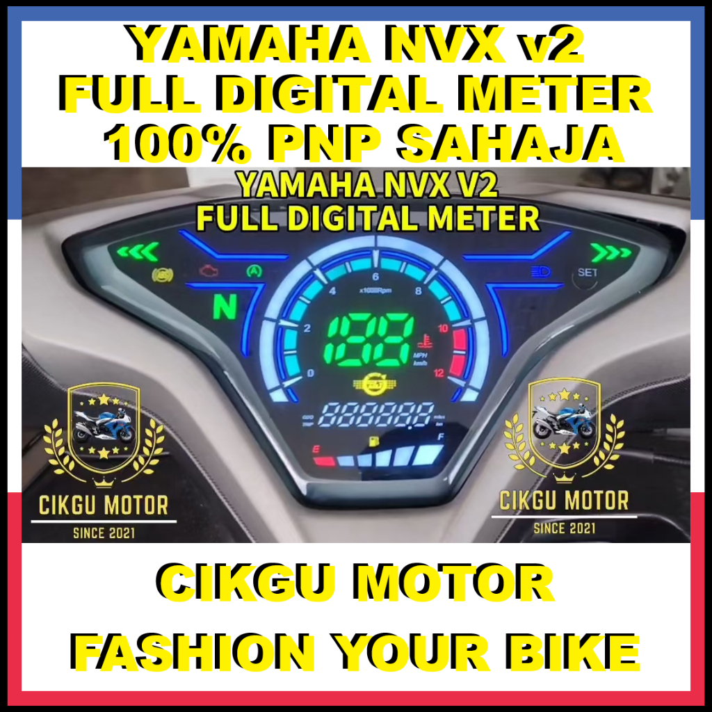 YAMAHA NVX V2 FULL DIGITAL METER 2024 100% PNP ONLY CKGU MOTORCYCLE ...