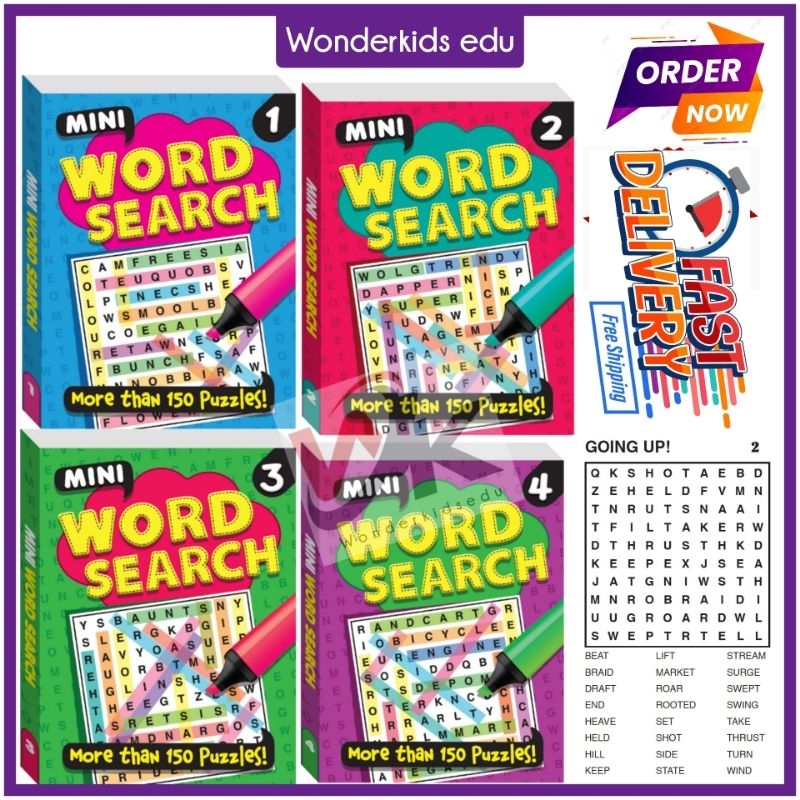 Word Search Book for Kids | Mini Word Search | Crossword Puzzles ...