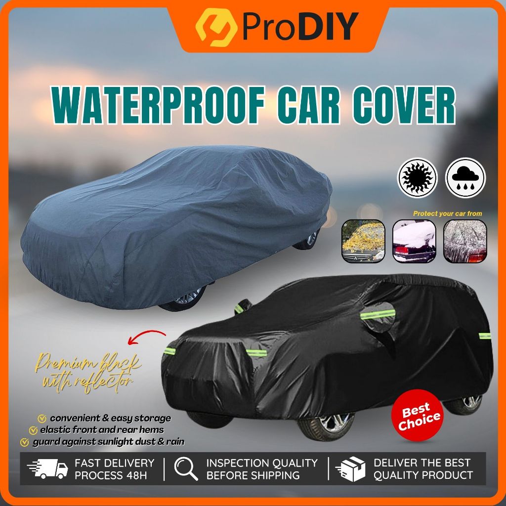 Premium High Quality Outdoor Waterproof Car Cover With Reflector Strip ...