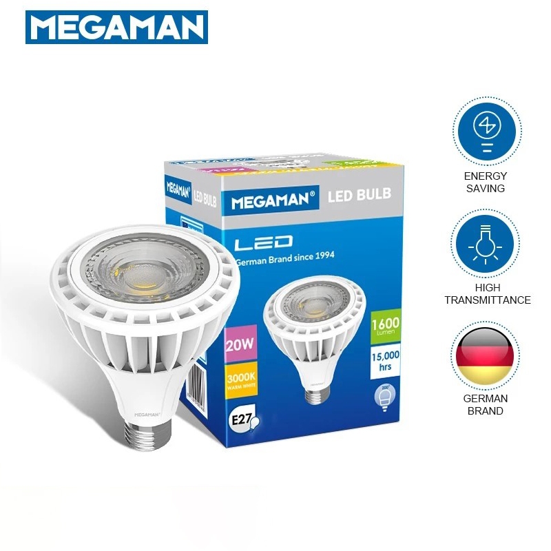 Megaman LED PAR30 E27 Bulb Down Light Replacement Halogen Spotlight 20W ...