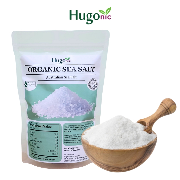 Hugonic Organik Garam Laut Halus (500g) | Shopee Singapore