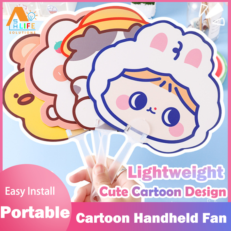 Cute Cartoon Handheld Mini Plastic Fan - Portable Summer Cooling for ...