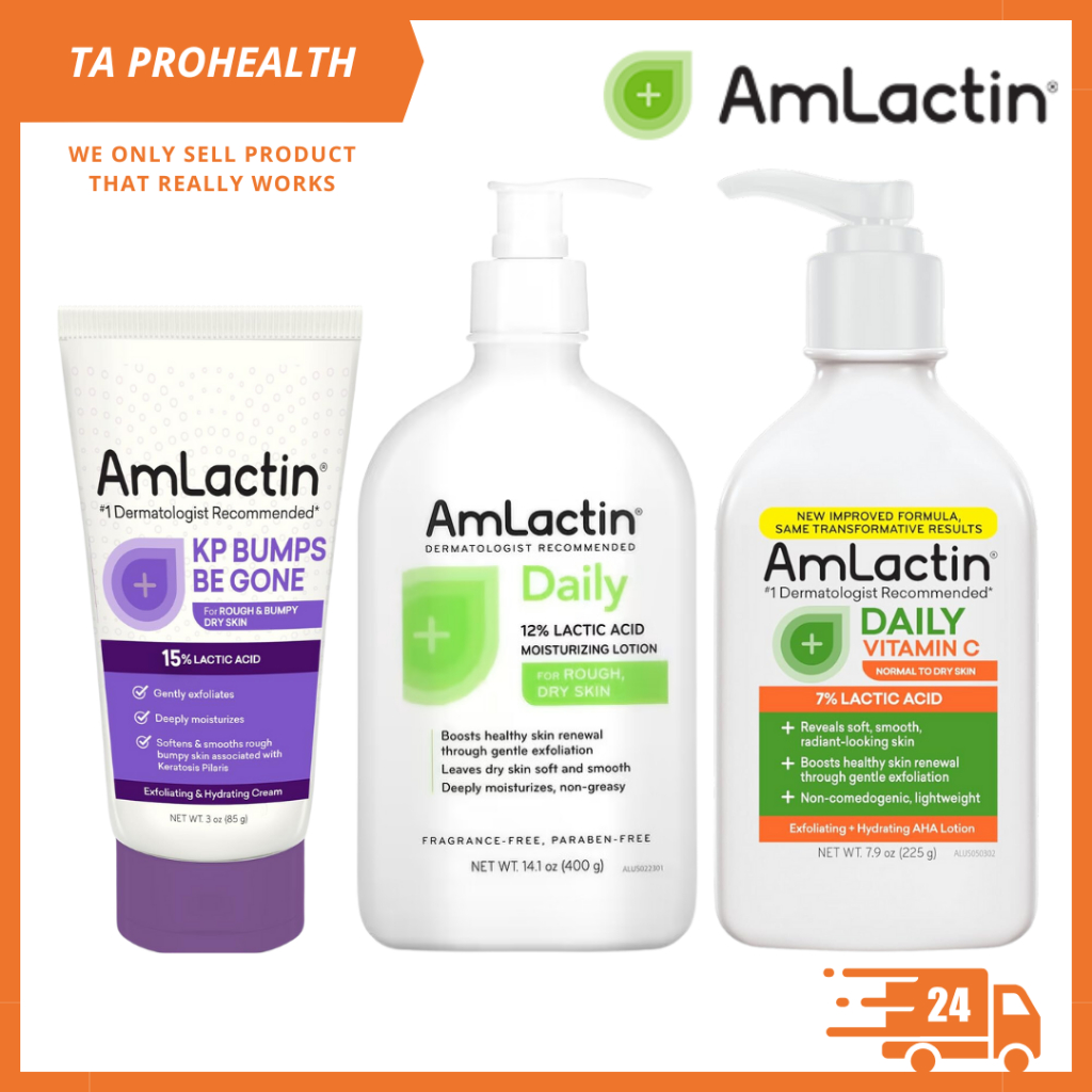 AmLactin Daily 12% Lactic Acid Daily Moisturizing Lotion / KP Bumps Be ...