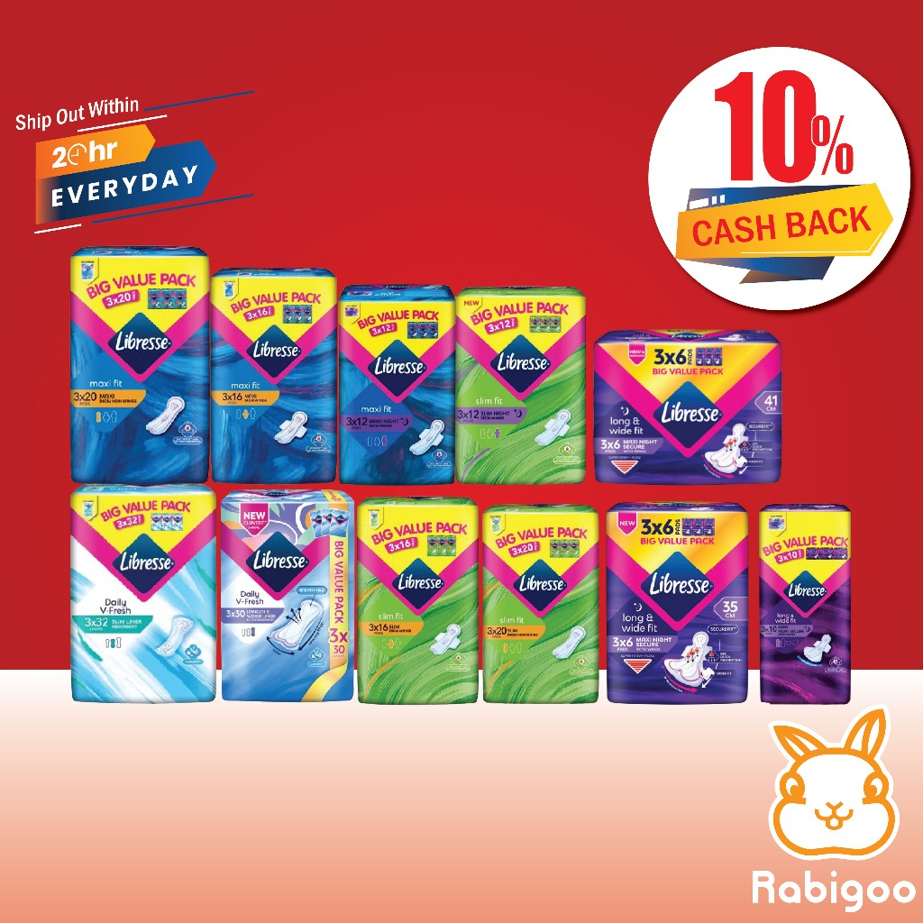 Libresse Pads & Panty Liner - PACK PALING JIMAT/LIBRESE/LIBREESE/PAD ...