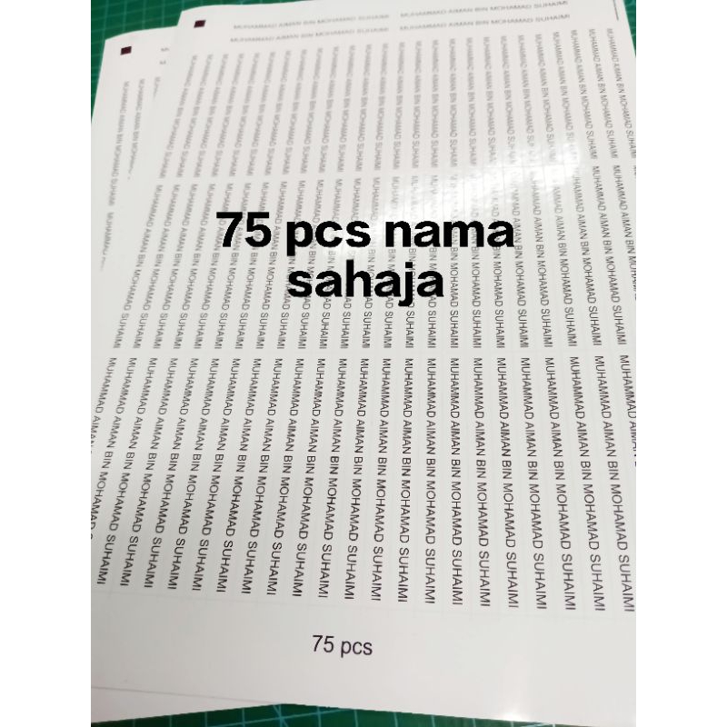 STICKER NAMA SEKOLAH - Transparent | Shopee Singapore