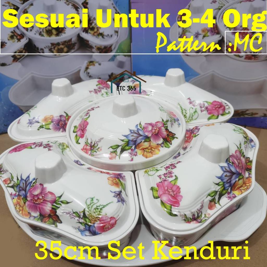 Design Baru Melamine 35CM Buffet Set 11 Pcs Party Serving Set Hidangan ...