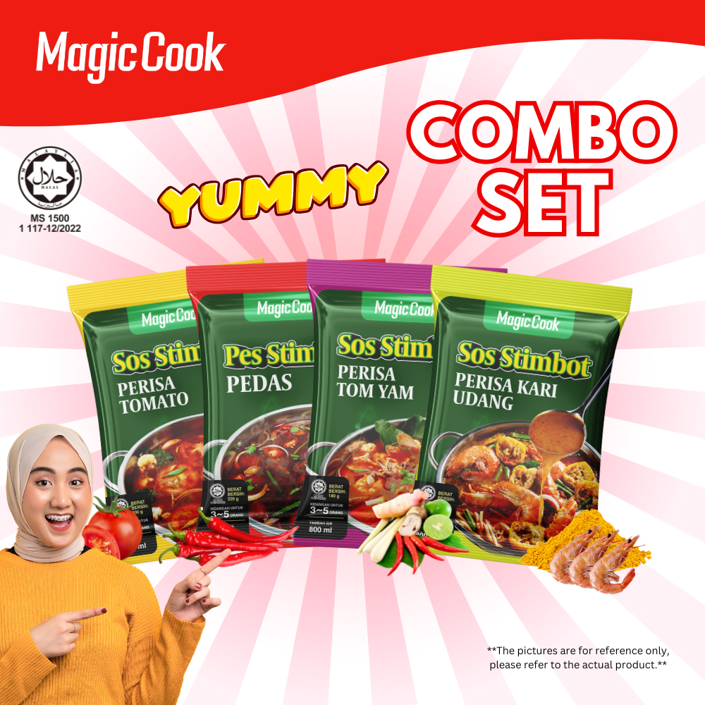 Magic Cook Hotpot Paste - Tom Yam/Mala Pedas/Kari Udang/Tomato (160g ...