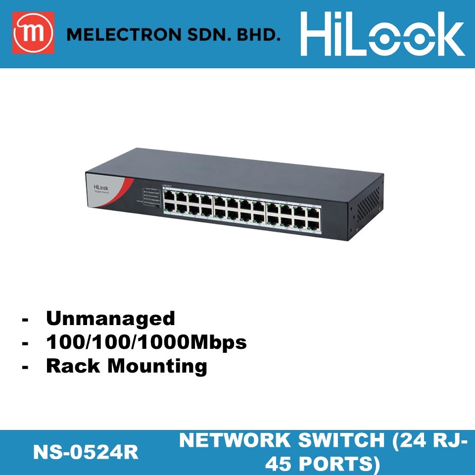 HiLook NS-0524R 24 Port Gigabit Unmanaged Network Switch | Shopee Singapore