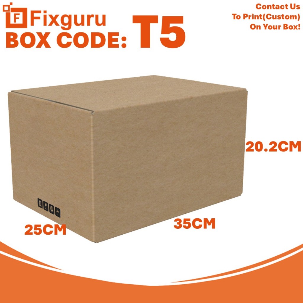 Fixguru - T5 35x25x20.2cm Carton Box Moving Box Storage Box Packing Box ...