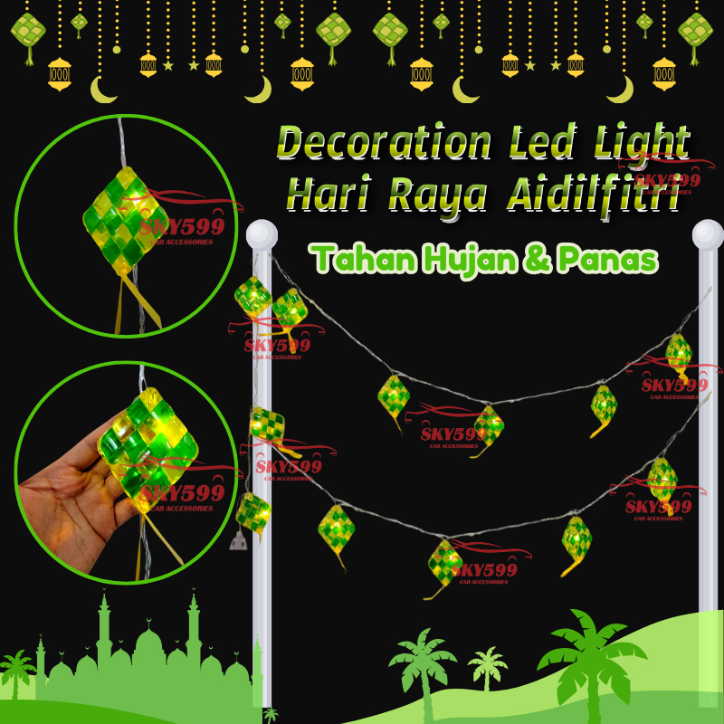 Lampu Raya 2025 Lampu Kelip Kelip LED Light Decoration Hari Raya ...