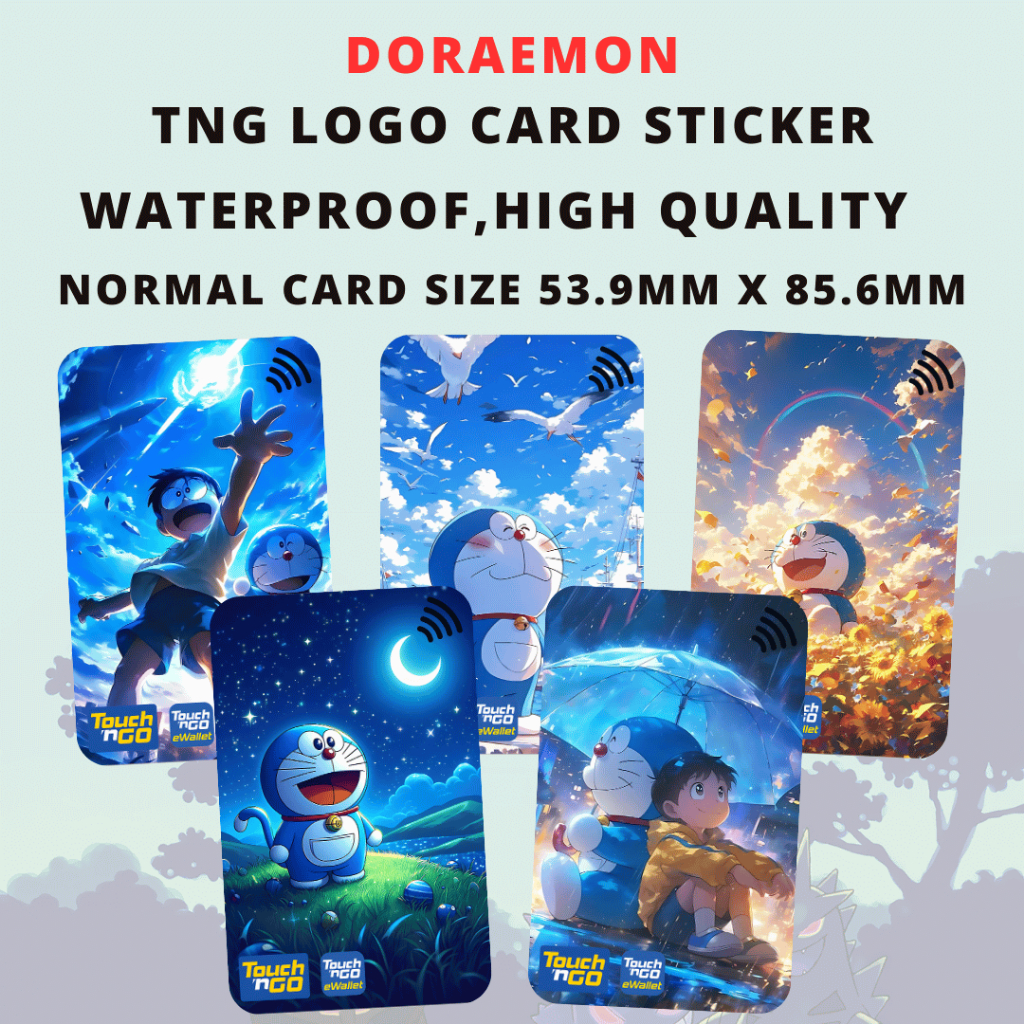 Doraemon TNG Logo Card Sticker - Card Sticker/Touch n Go Card Sticker ...