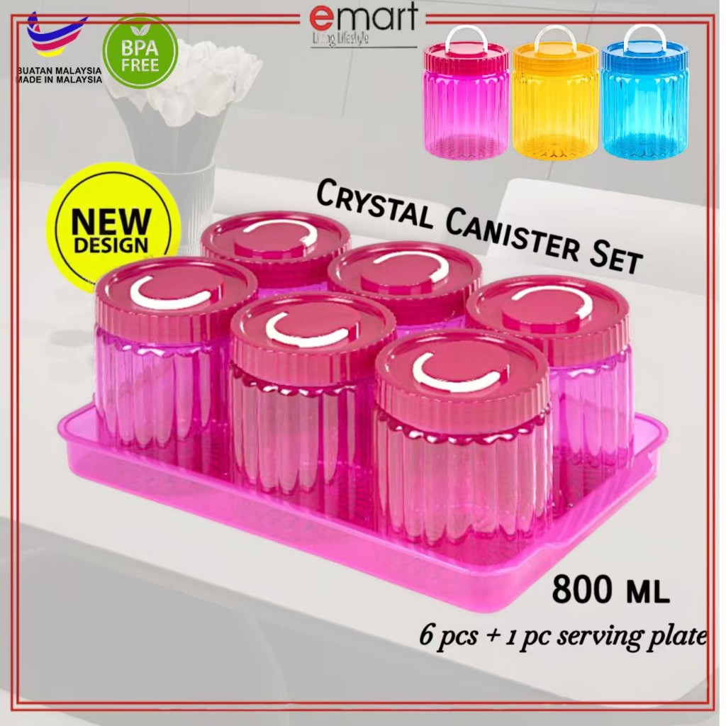 6pcs Bekas Kuih Raya Set 800ml / Cookies Container Set/ Bekas Kuih Raya ...