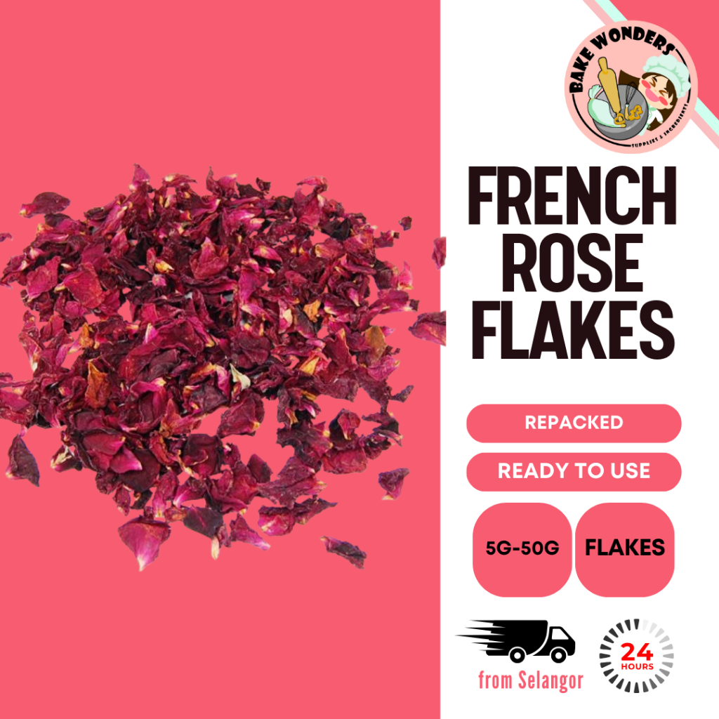 French Rose Flakes/ Dried Rose Flakes/ Dark Red Rose Flakes/ Dried ...