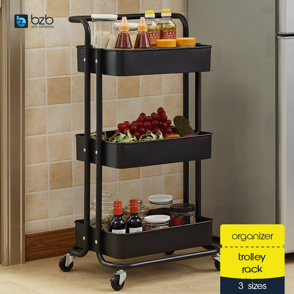 Multipurpose Storage Trolley Rack Home Living Room Rolling Cart Kitchen ...