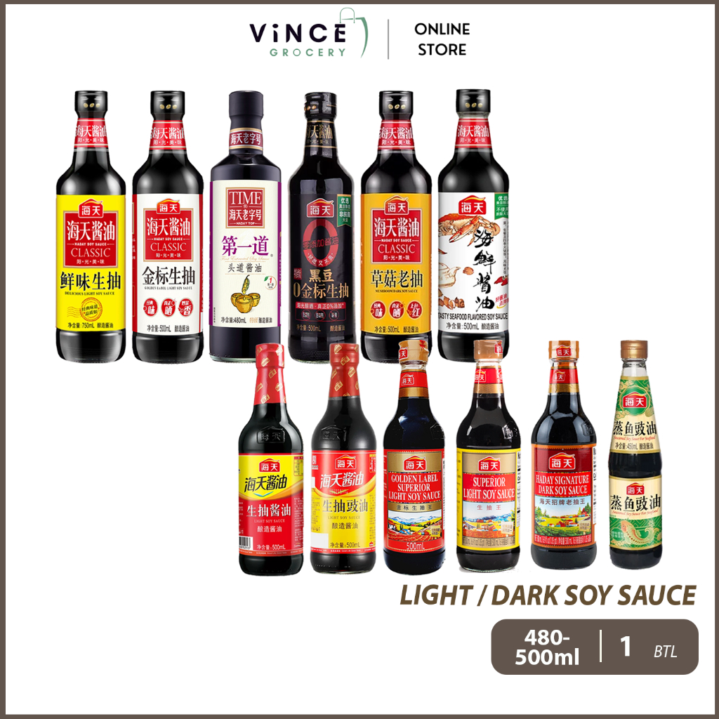 HADAY Light/Dark Soy Sauce · Haitian Brand Raw Smoking Old Tempeh Oil ...