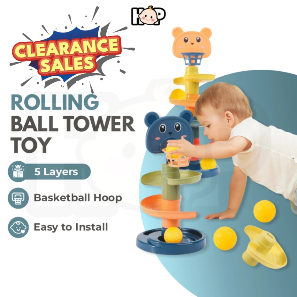 [Clearance] 5 Layers Rolling Ball Tower Rolling Sliding Ball Kids ...