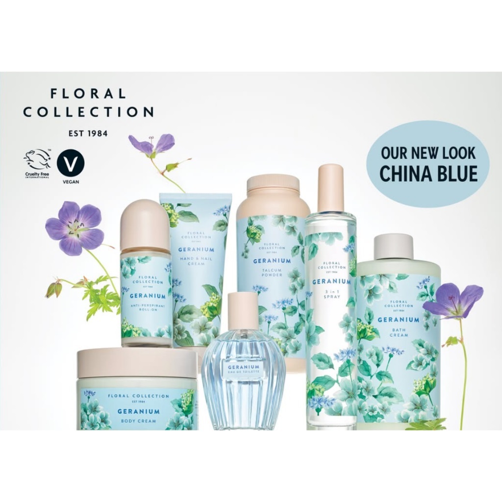 MARKS & SPENCER Blue Geranium Talcum Powder Deodorant Hand Wash Body ...