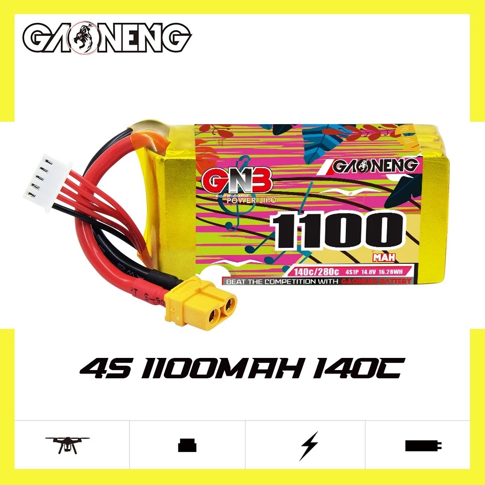 GNB11004S140A // Gaoneng GNB 4S 14.8V 1100mAh 140C XT60 LiPo Battery ...