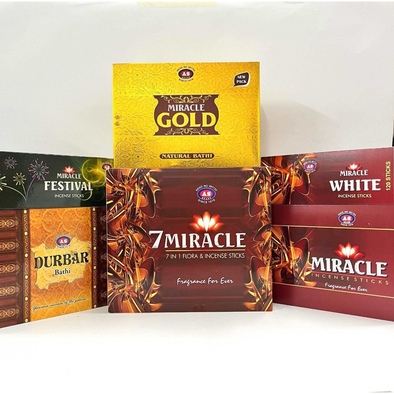 MIRACLE Agarbathi/Bathi Incense Sticks Whole Box (Many Flavours ...