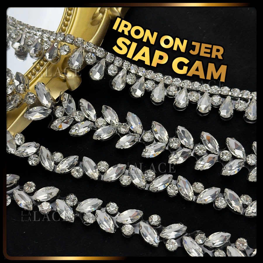 [2025 NEW] Iron On Chunky Beads (LINE) Horse Eye Clear Crystal Manik ...