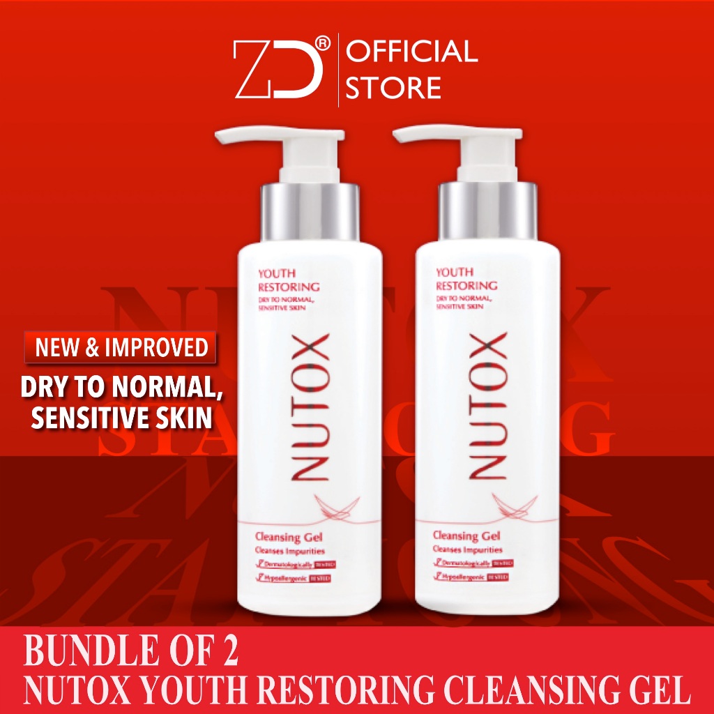 [BUNDLE OF 2] NUTOX Youth Restoring Cleansing Gel 150ml x2 (Dry to Normal,Sensitive Skin ...