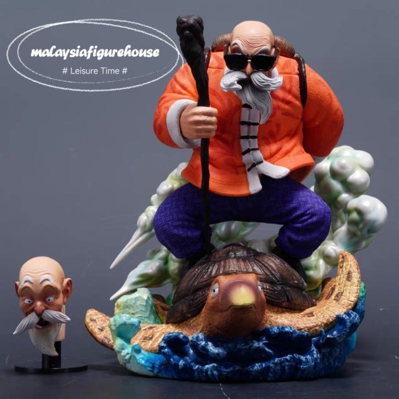25CM DRAGON BALL LX MASTER ROSHI GOKU SIFU SEA TURTLE COPY RESIN FIGURE ...