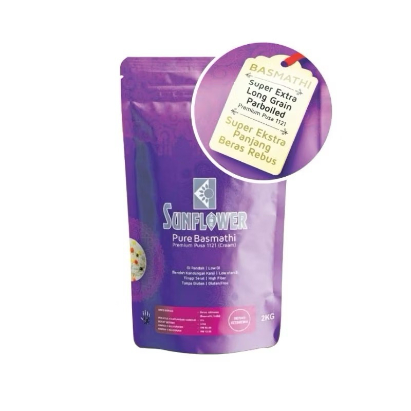 Sunflower Pure Basmathi Premium Pusa 1121 (Cream) - (2kg) | Shopee ...
